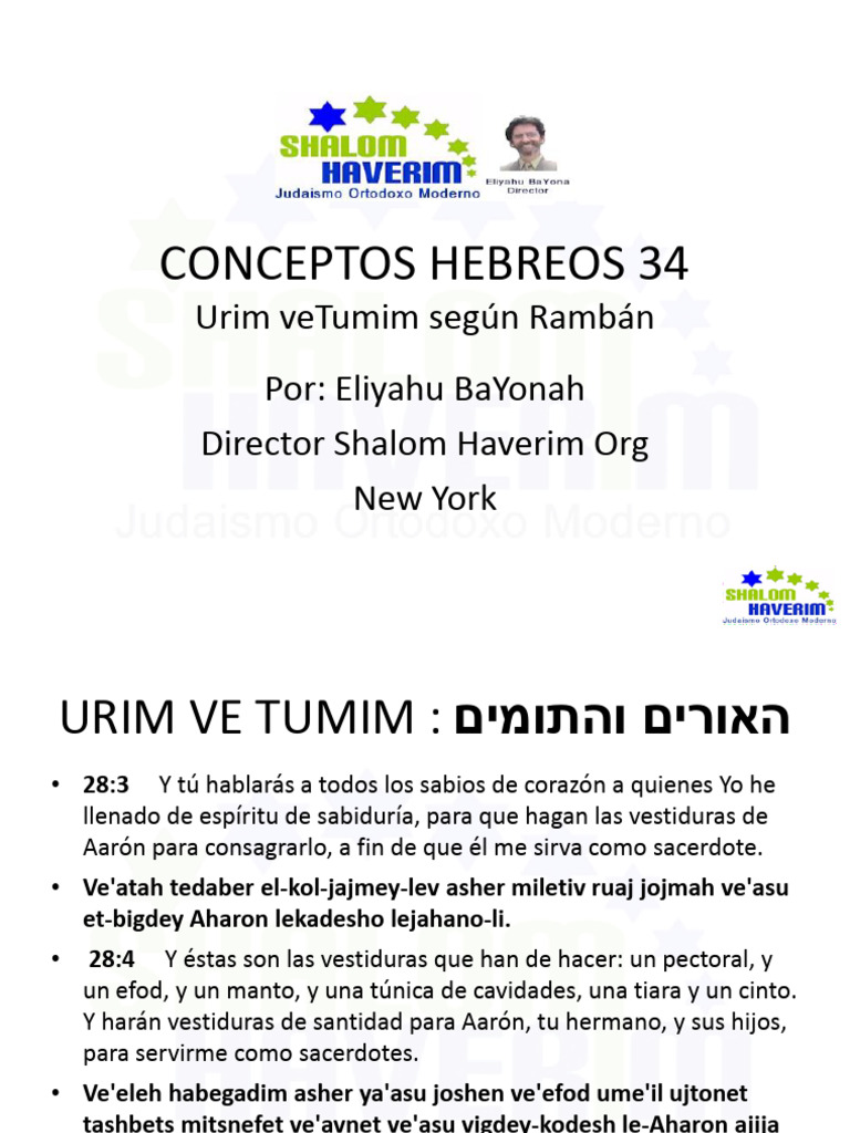 Conceptos Hebreos 34 Urim Vetumim | PDF | Arte