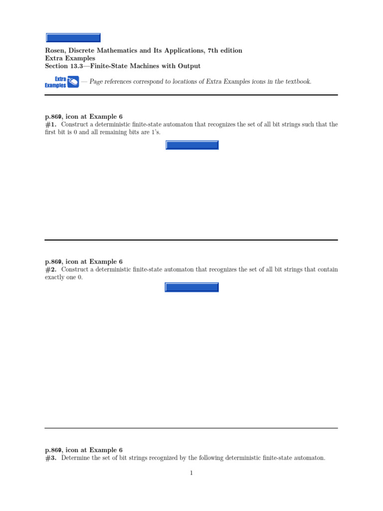 Rosen 7 e Extra Examples 1303 | PDF | Science & Mathematics