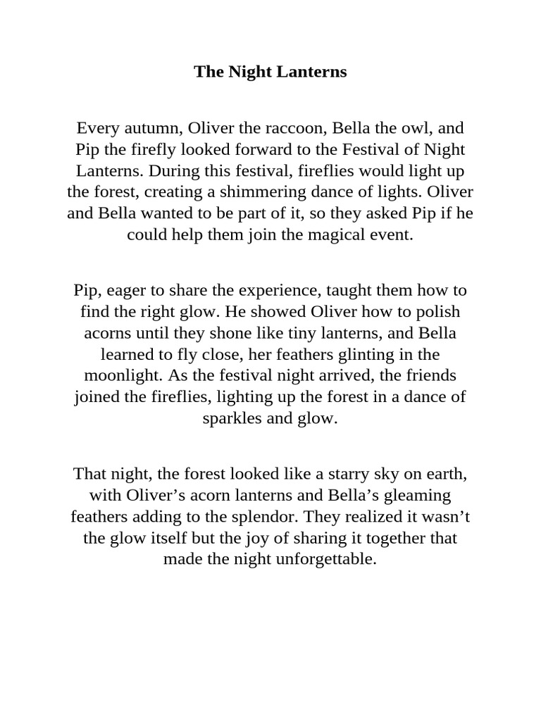 Festival of Night Lanterns Adventure | PDF