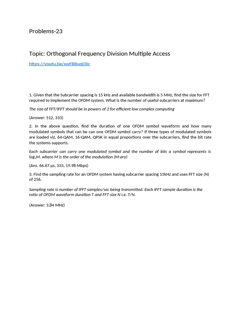 Orthogonal Frequency Division Multiplexing | PDF | Computers