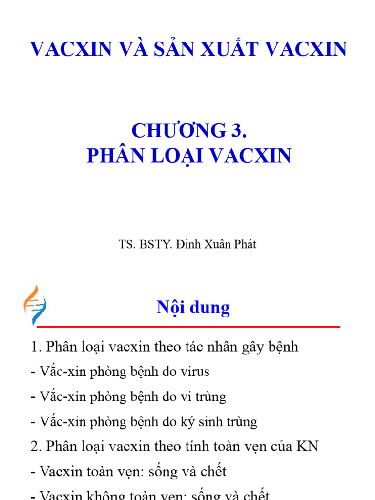 Vacxin Bai 3. Phan Loai Vac - Xin | PDF