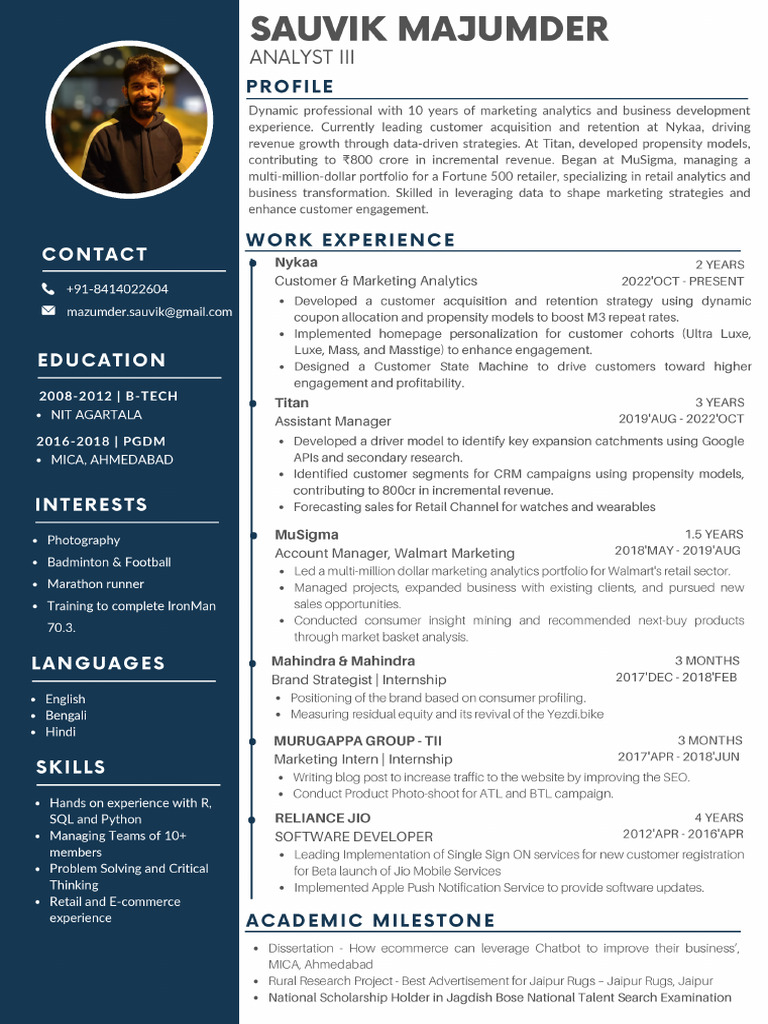 Sauvik Majumder CV | PDF