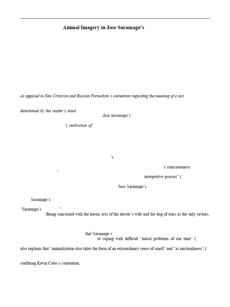 Animal Imagery in Blindness | PDF | The Metamorphosis | Indeterminacy ...