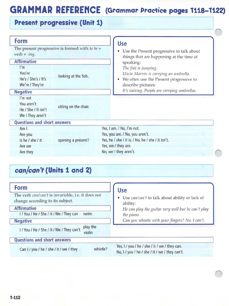 All Aboard 3 Grammar Reference | PDF