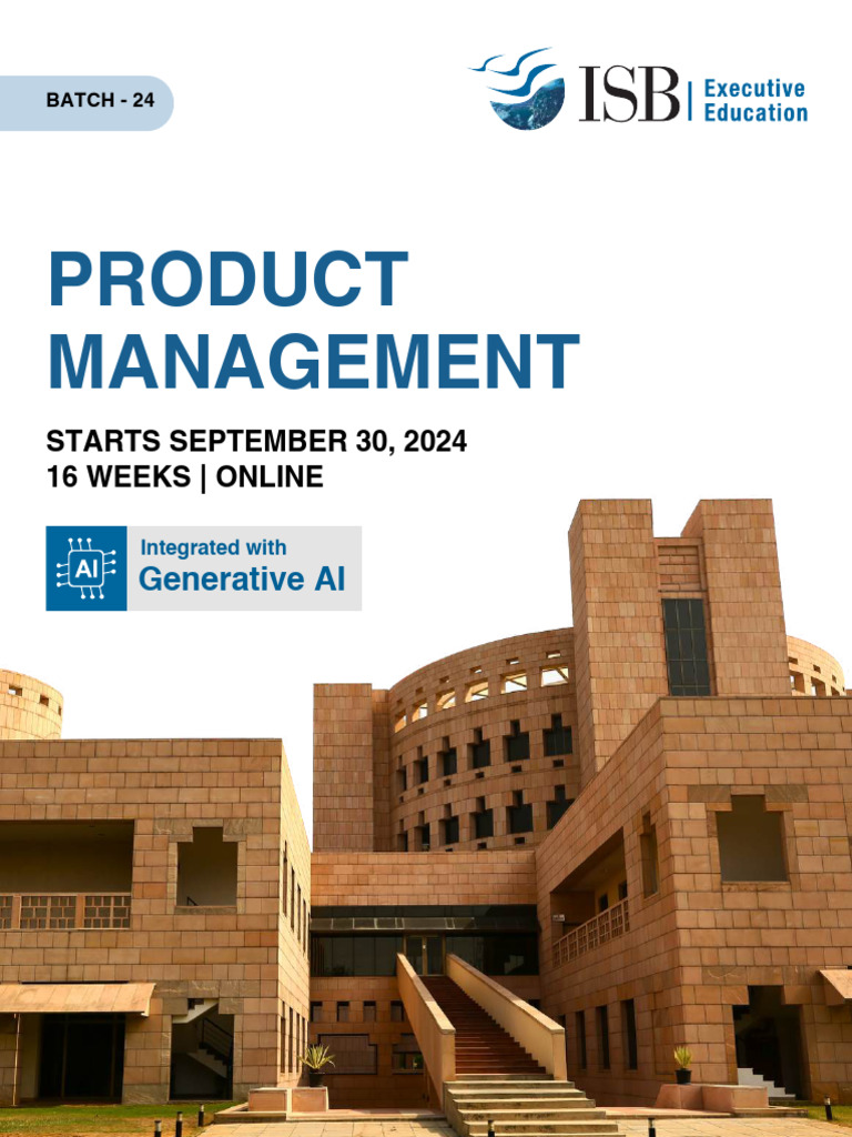 ISB PM - Batch 24 - Brochure | PDF | Pricing | Artificial Intelligence