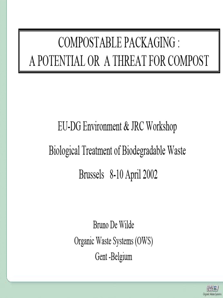 Compostable Packaging | PDF | Compost | Human Impact On The Environment