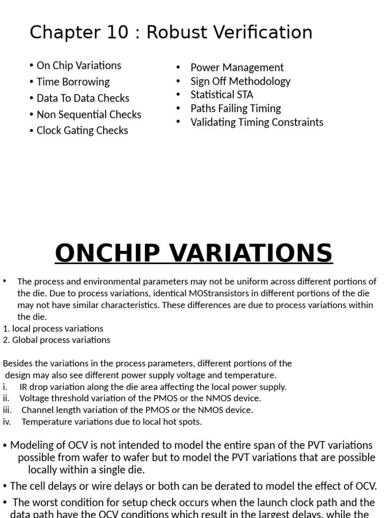 Chip Timing Verification Guide | PDF | Electricity | Computer Engineering