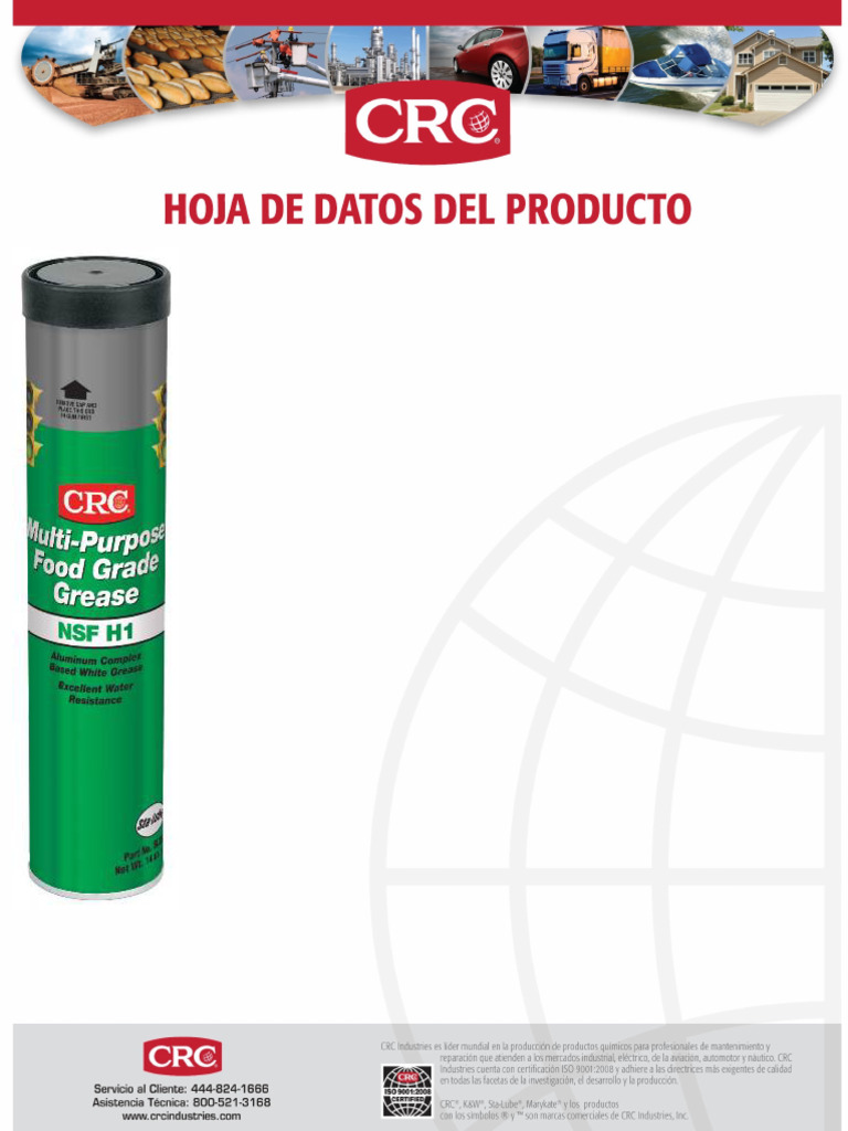 Tds Multi Purpose Food Grade Grease 14oz CRC IImportado 2019 PDF | PDF