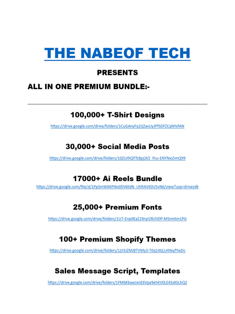 All-in-One Premium PLR Bundle | PDF