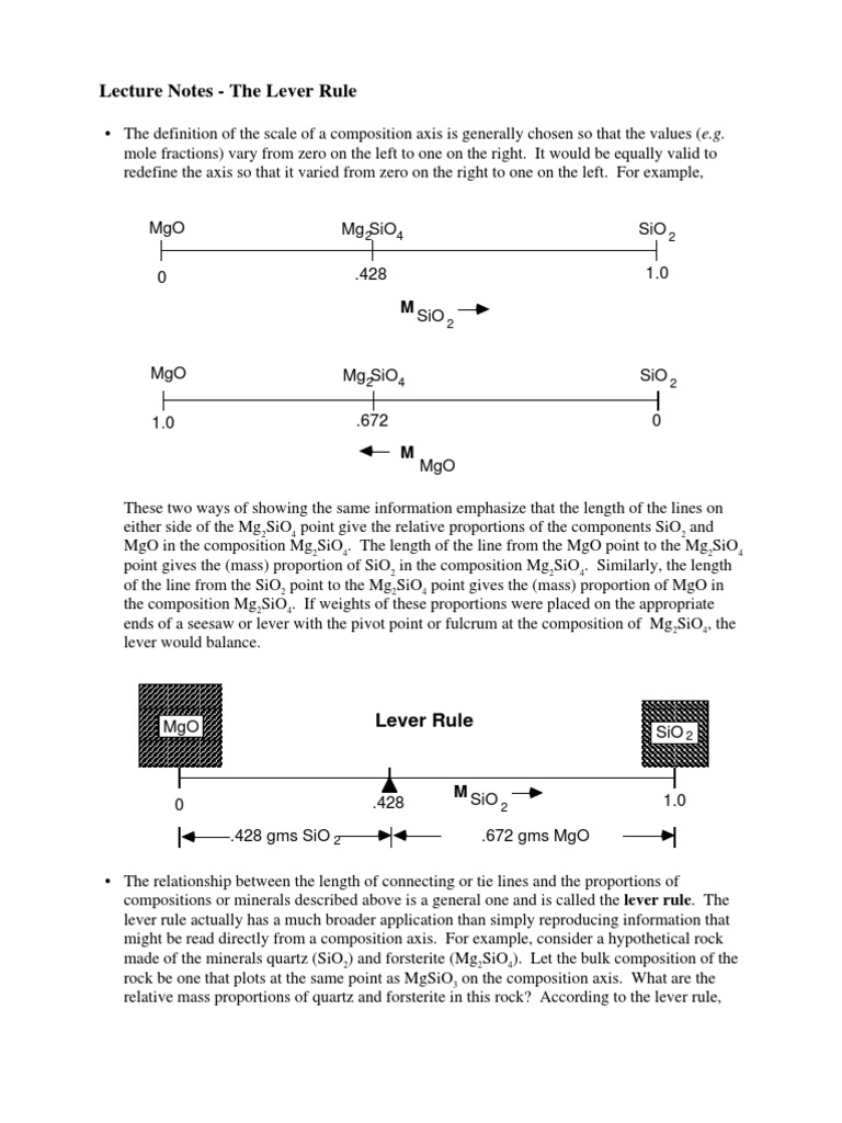 Understanding the Lever Rule | PDF | Silicon Dioxide | Physics