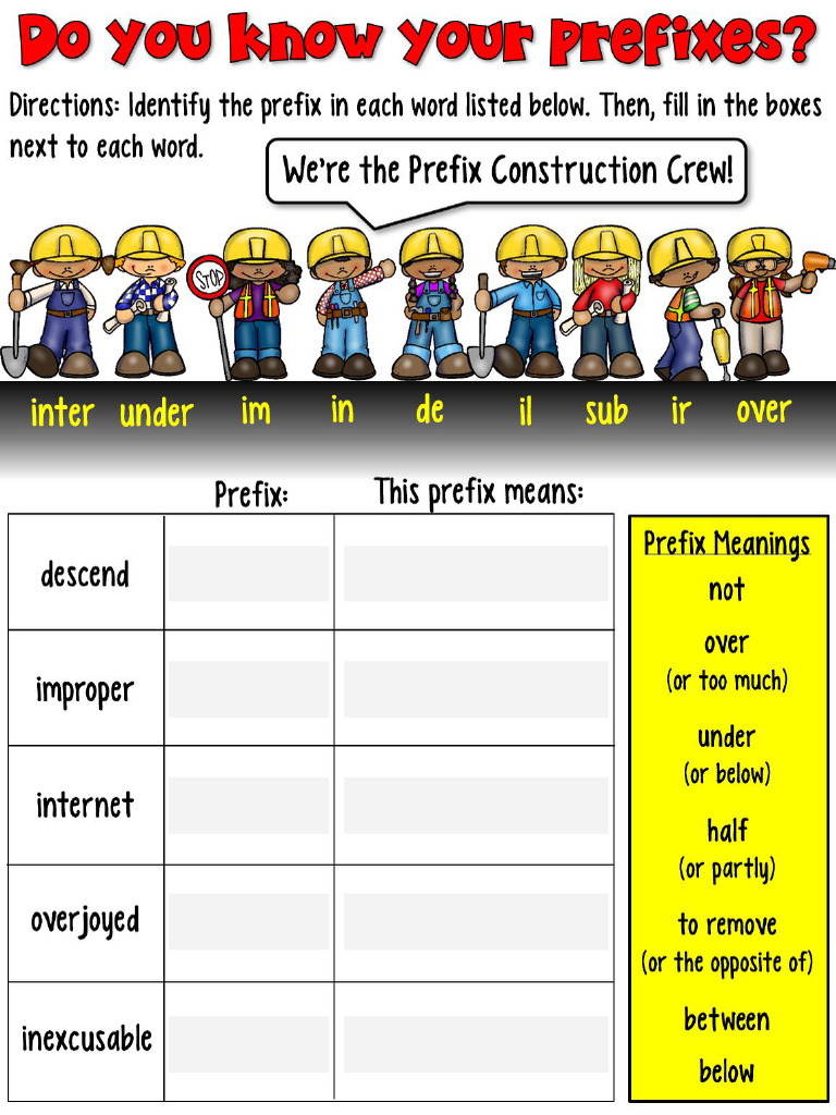 3 - Prefixes Review Worksheets | PDF
