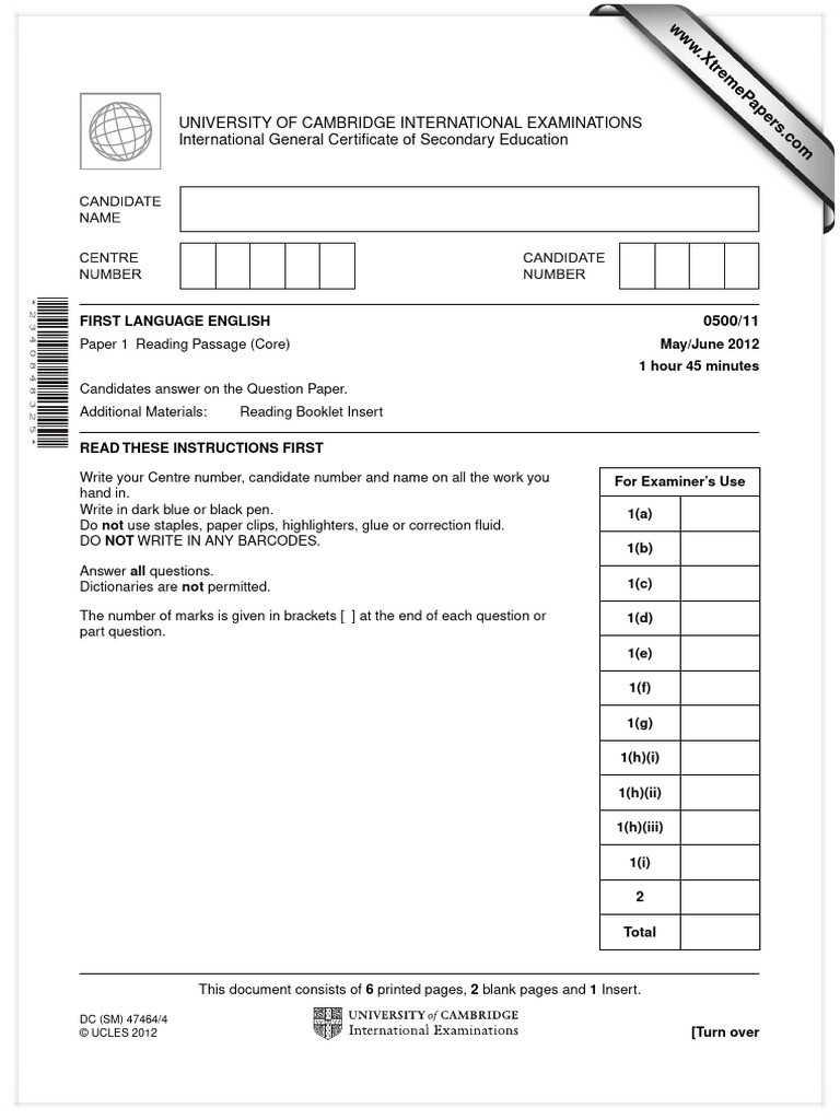 University of Cambridge International Examinations International ...