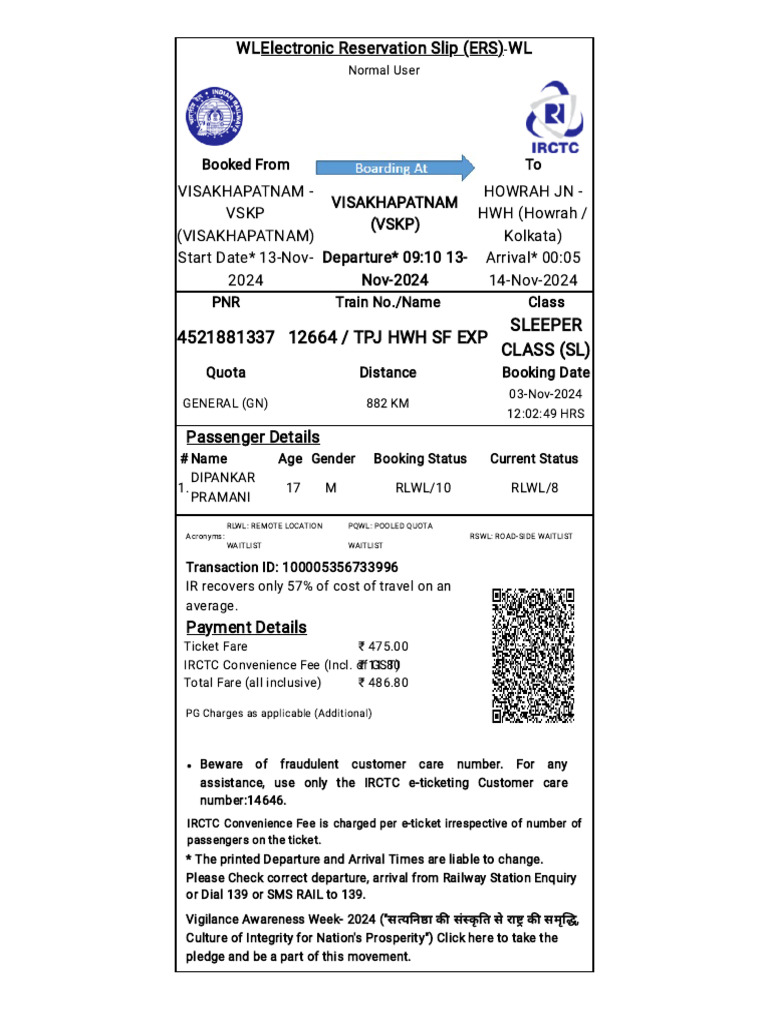 IRCTC Next Generation Eticketing System | PDF | Identity Document ...