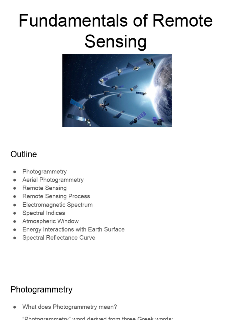 Fundamentals of Remote Sensing | PDF | Electromagnetic Spectrum | Electromagnetic Radiation