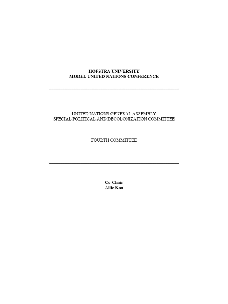 Model Un Background Special Political | PDF | Arctic | Land Mine