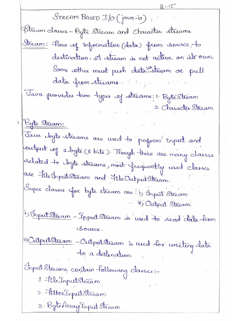 Java Programming Unit-II - Part - 2 (Stream Based IO) | PDF Java Programming Unit-II - Part - 2 (Stream Based IO) | PDF
