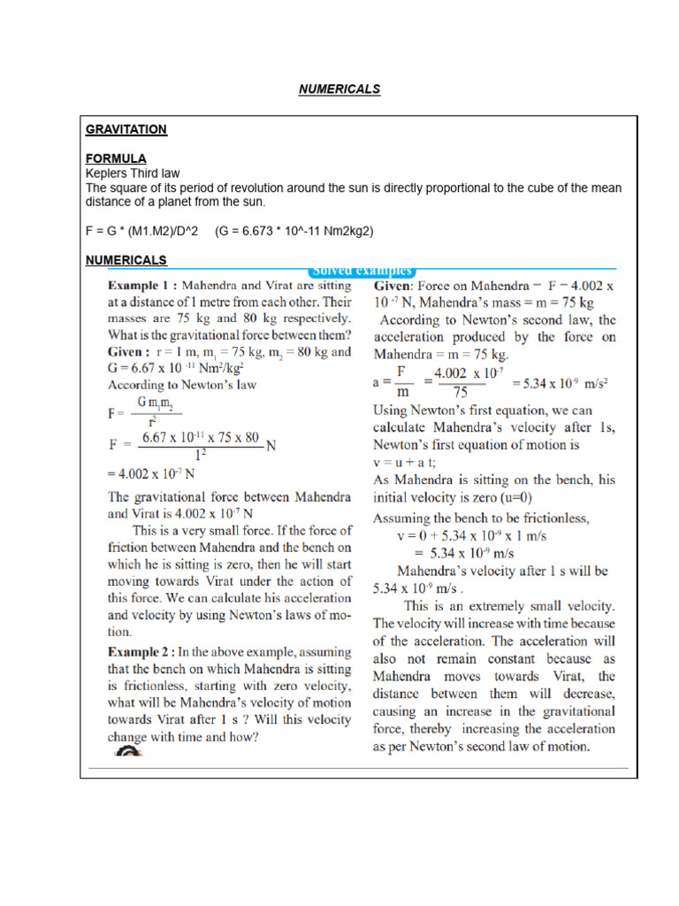 Physics Numerical | PDF | Teaching Methods & Materials