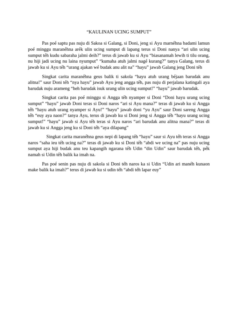 Kaulinan Ucing Sumput | PDF