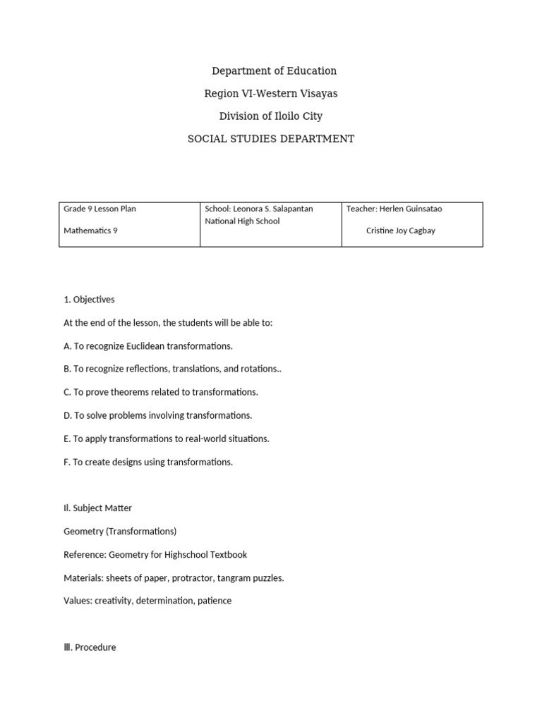 Objectives WPS Office | PDF | Geometry | Shape