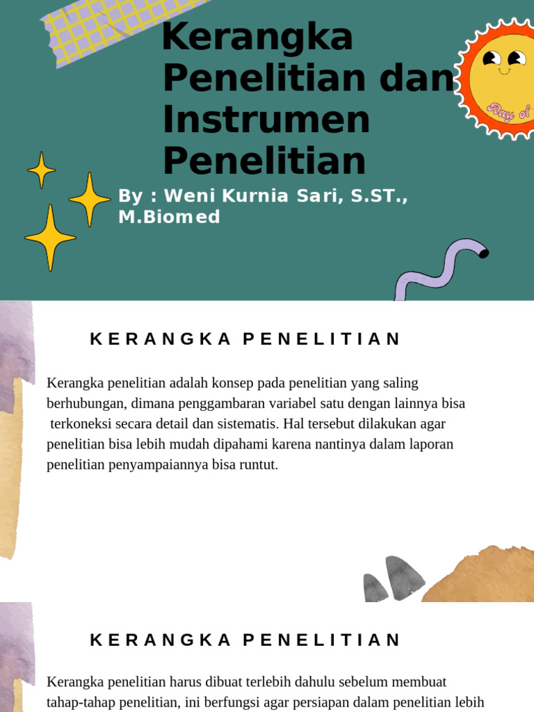 Panduan Kerangka & Instrumen Penelitian | PDF