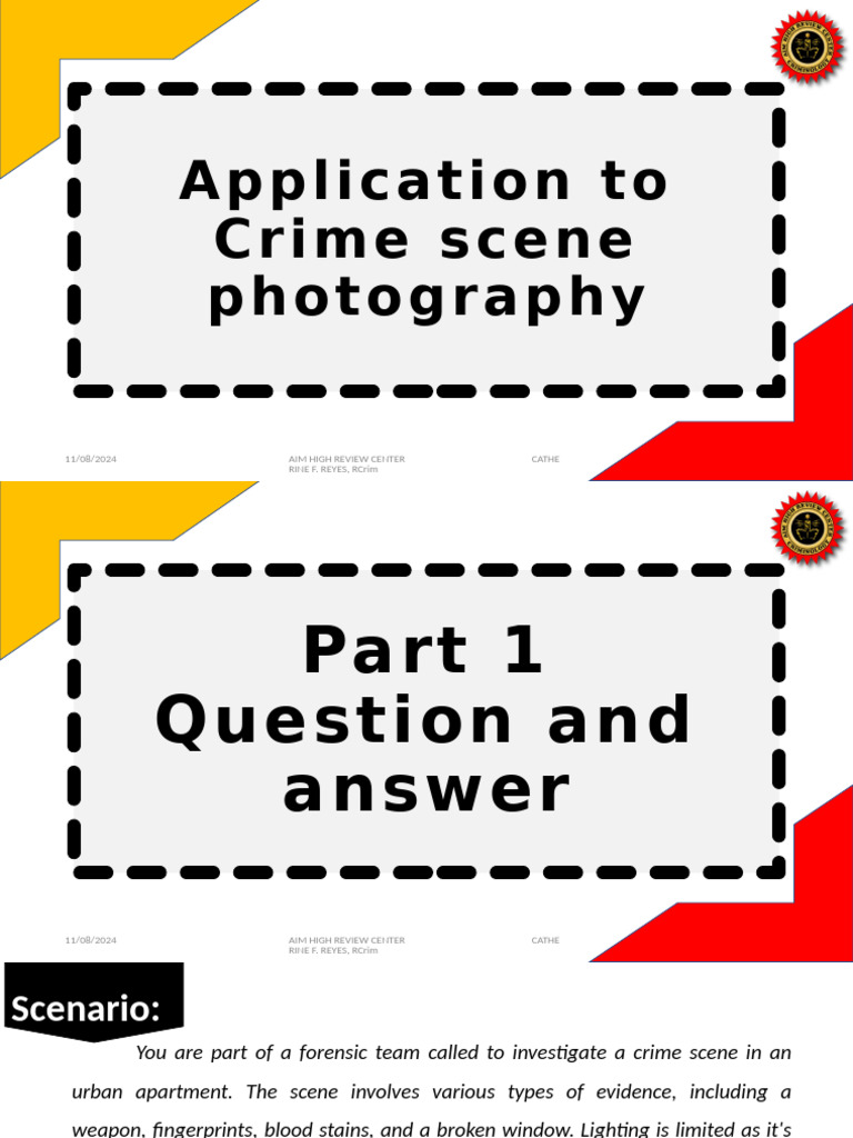 Forensic Photography Q&A Guide | PDF | Shutter Speed | Optics