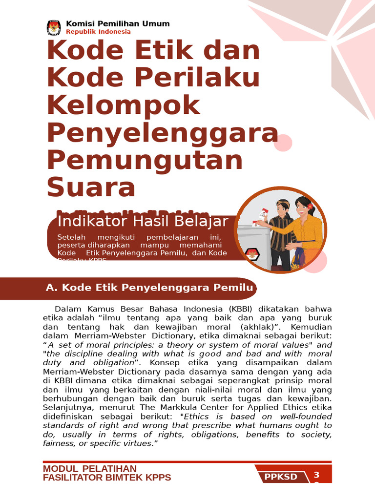 Kode Etik dan Perilaku Penyelenggara Pemilu | PDF
