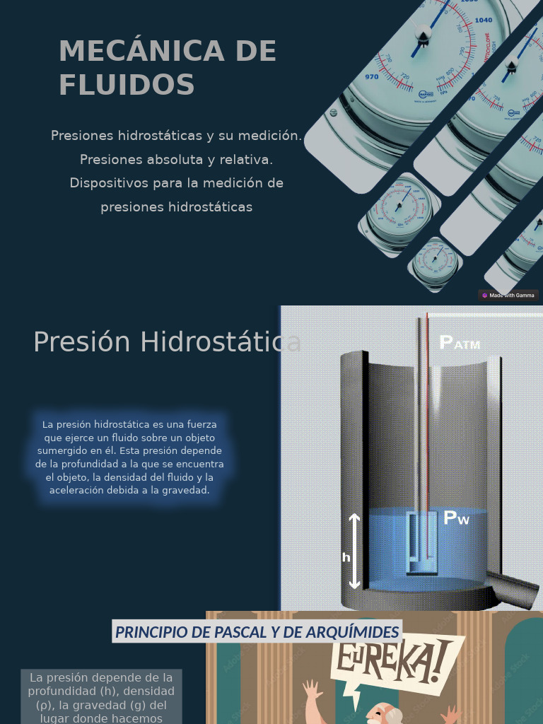 Mecanica de Fluidos | PDF | Presión | Pascal (Unidad)