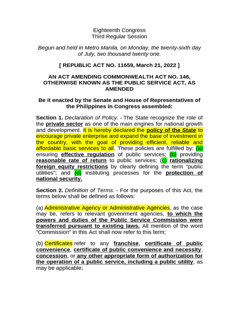 Public Service Act | PDF | Deposition (Law) | Fine (Penalty)