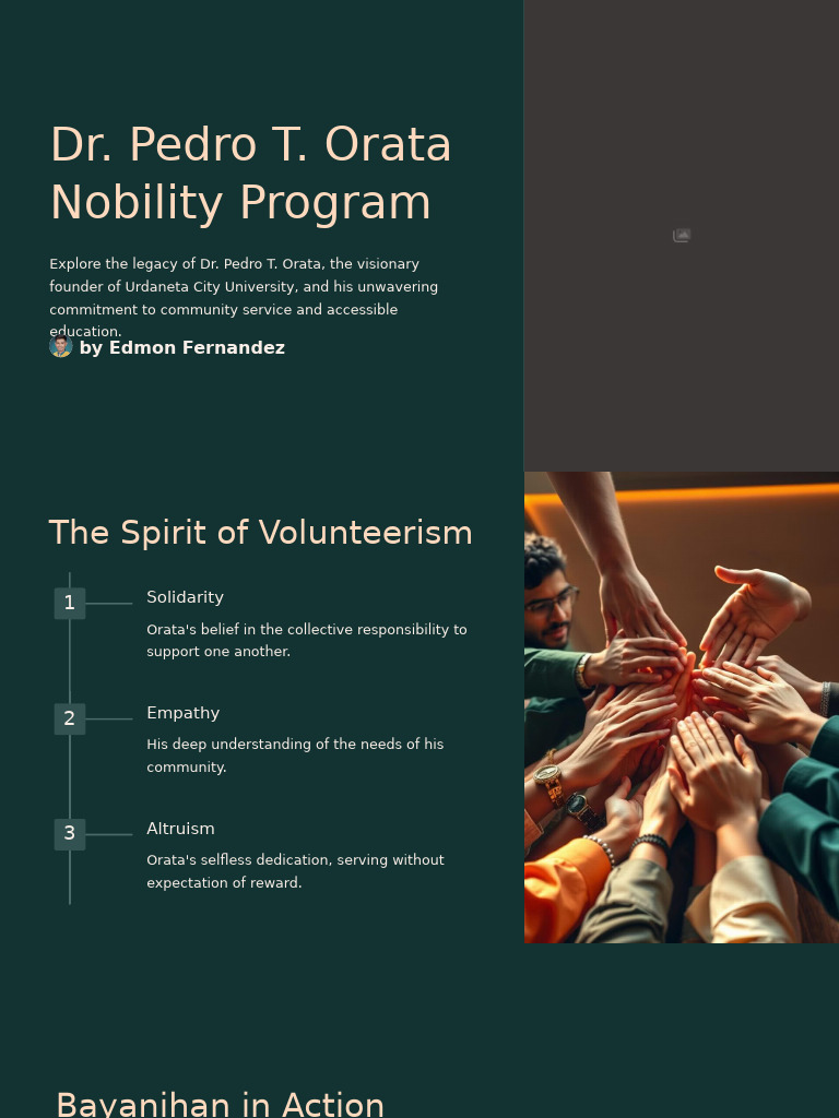 Dr. Pedro T. Orata's Legacy of Service | PDF | Volunteering | Altruism