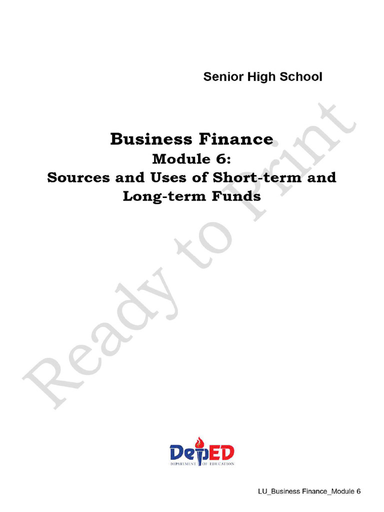 Bus. Finance Module 6 | PDF