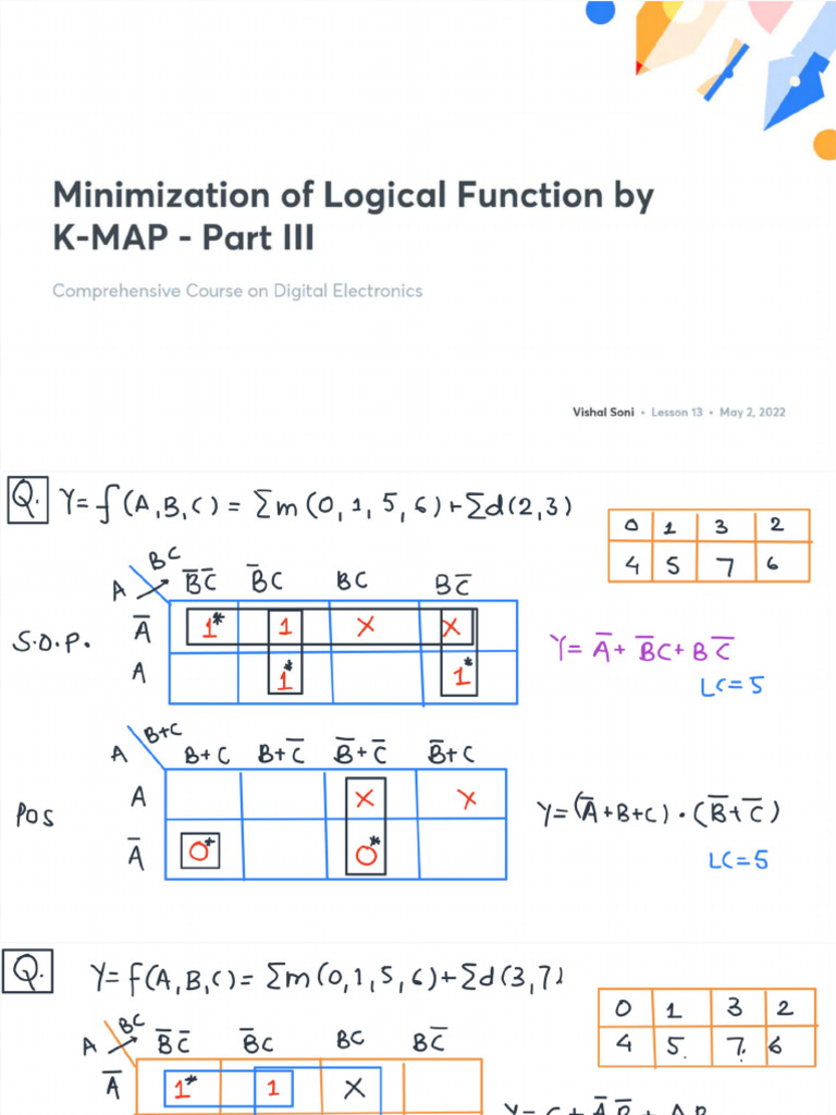 Minimization of Logical Function by KMAP Part III With Anno | PDF
