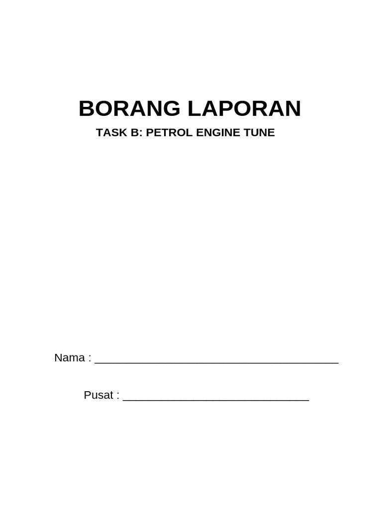 Task B - Petrol Engine Tune | PDF