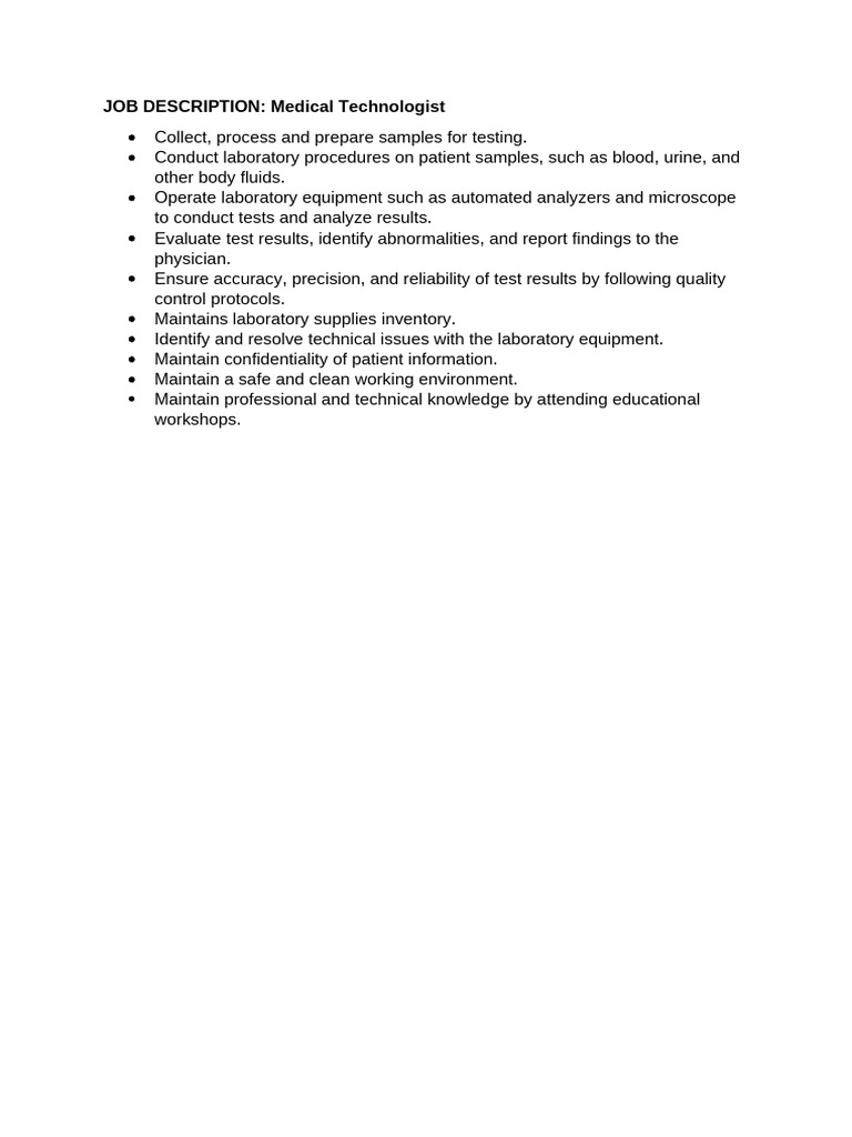 Job Description | PDF