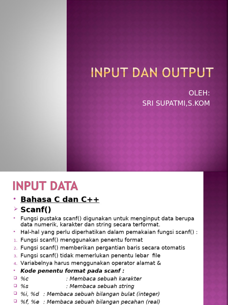 3-Input Dan Output | PDF