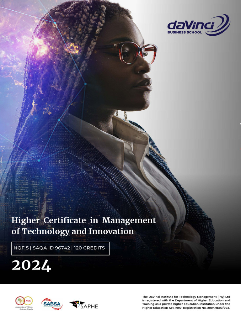 NQF 5 - Higher Certificate in Management of Technology and Innovation ...