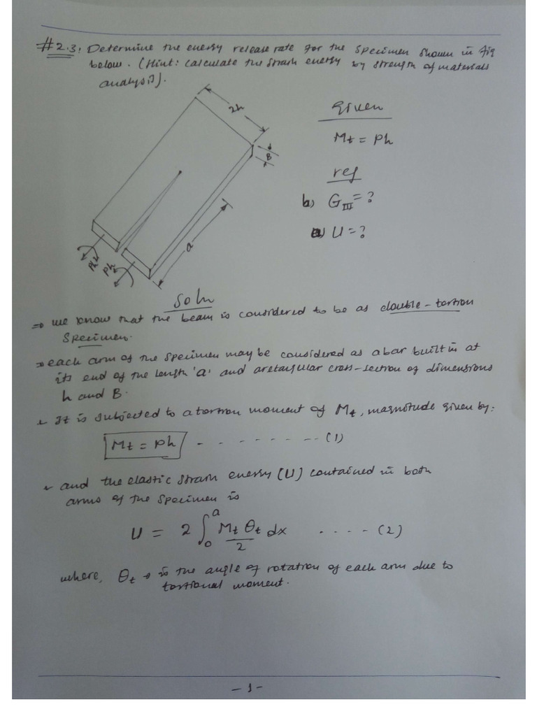 Fructure Mechanics Assi Answer | PDF