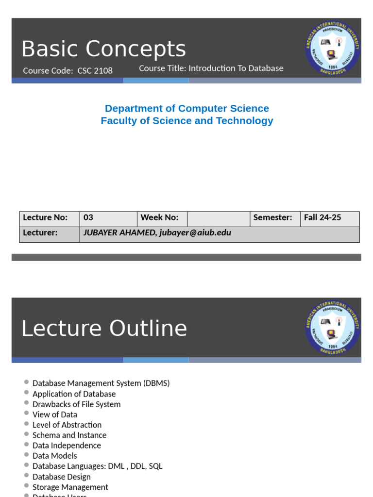Lecture03 - IDB - Fall 24-25 | PDF | Databases | Data Model