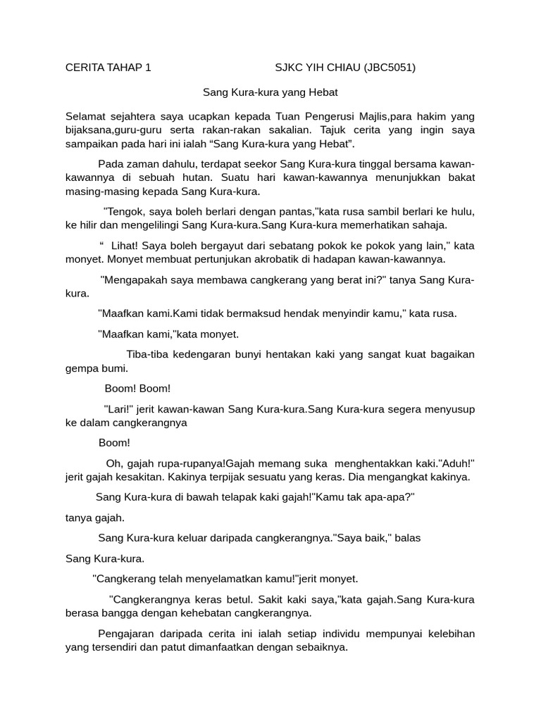 JBC 5051 Bercerita Tahap 1 | PDF