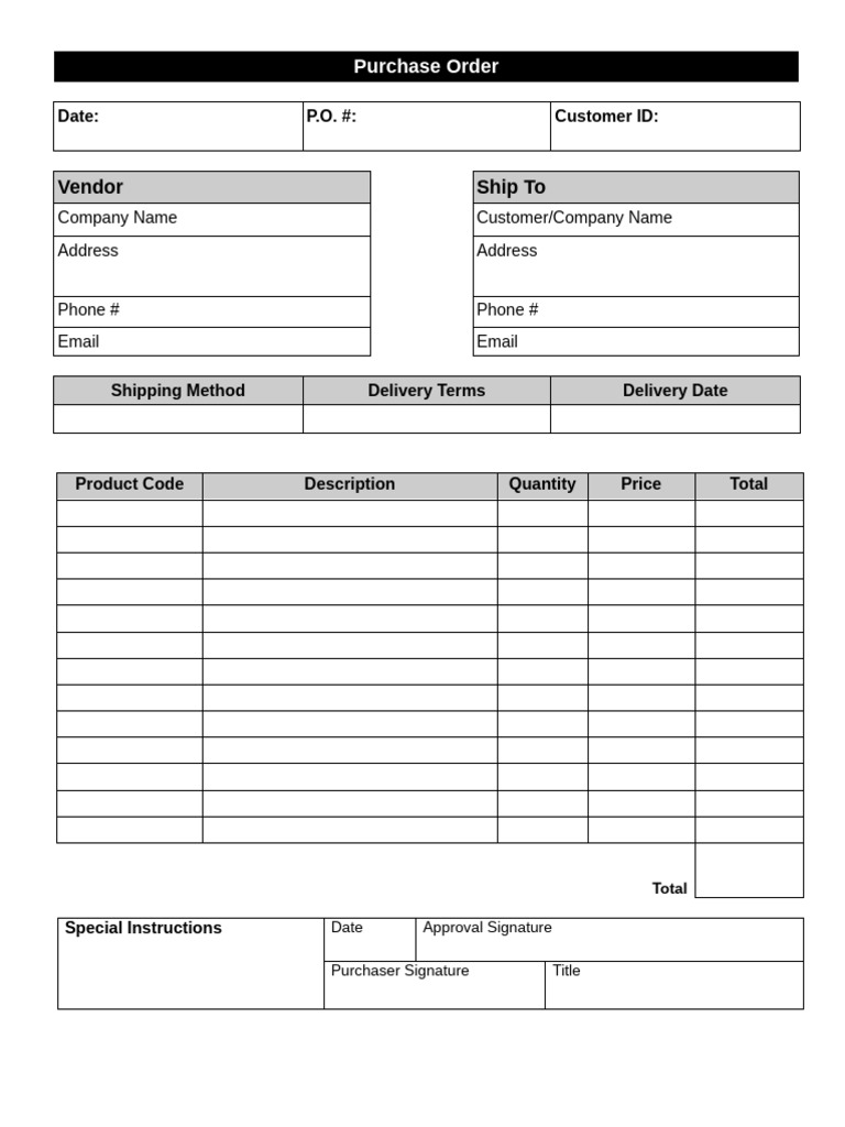 Purchase Order | PDF