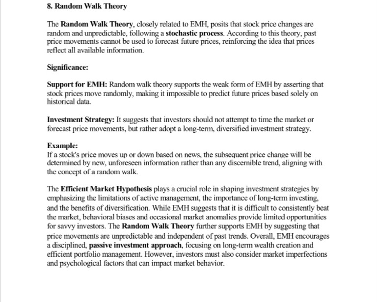 Random Walk Theory | PDF