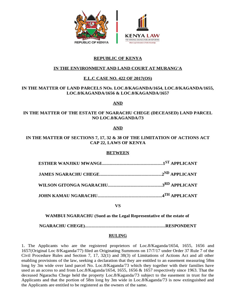 Esther Wanjiku Mwangi James Ngarachu Chege Wilson Gitonga Ngarachu John ...