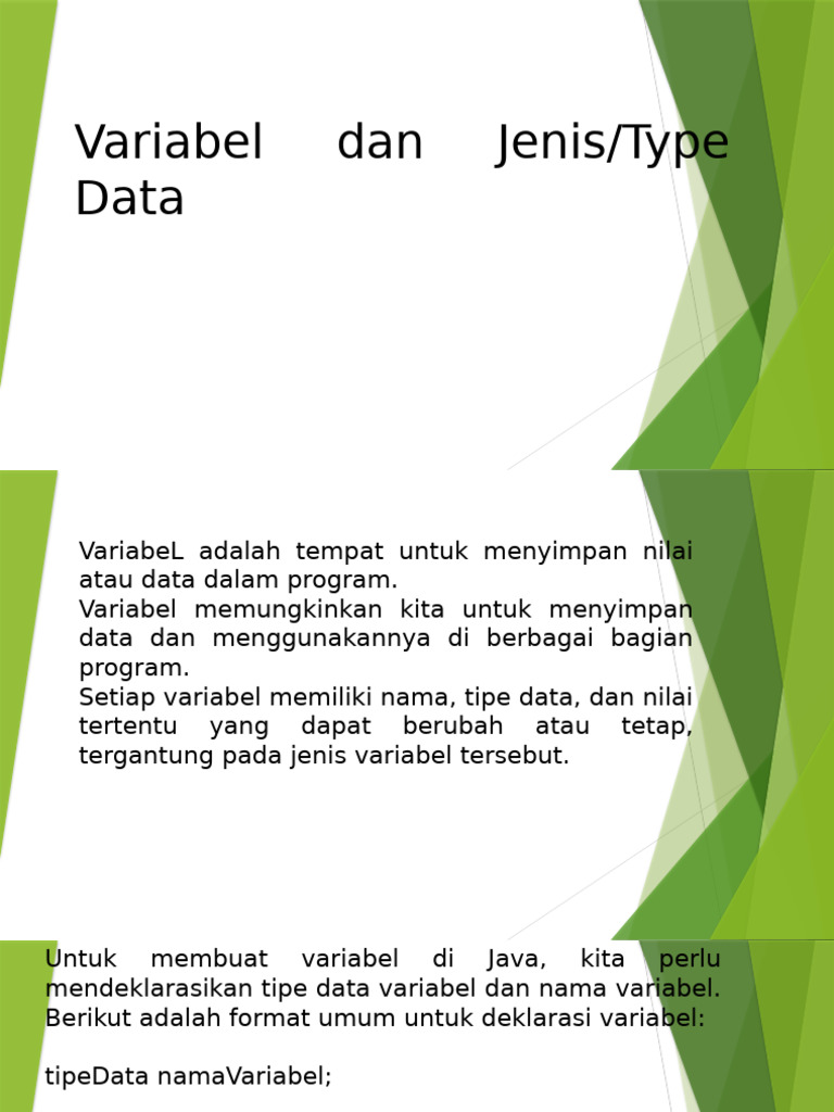 VariabeL Dan Jenis Data | PDF | Komputer