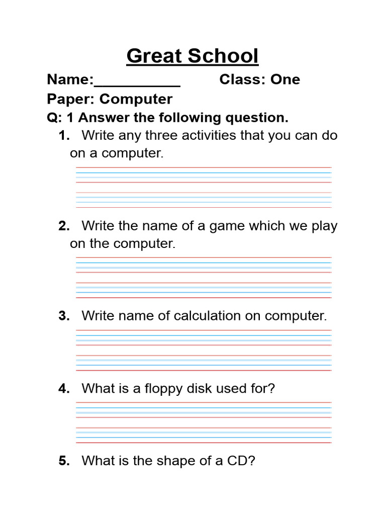 Computer Basics for Kids | PDF