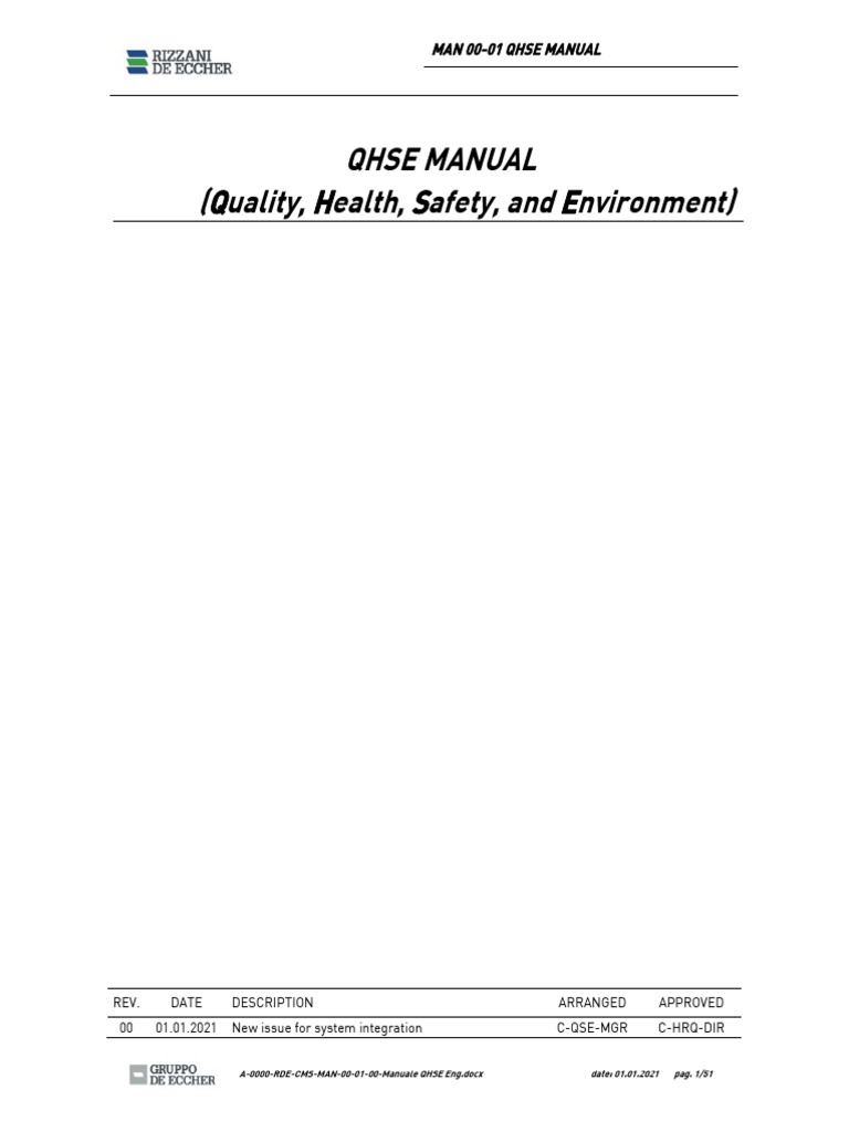QHSE Manual Overview and Guidelines | PDF | Business