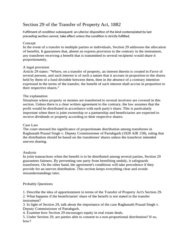 Presentation Content TPA 1882 | PDF | Property | Common Law