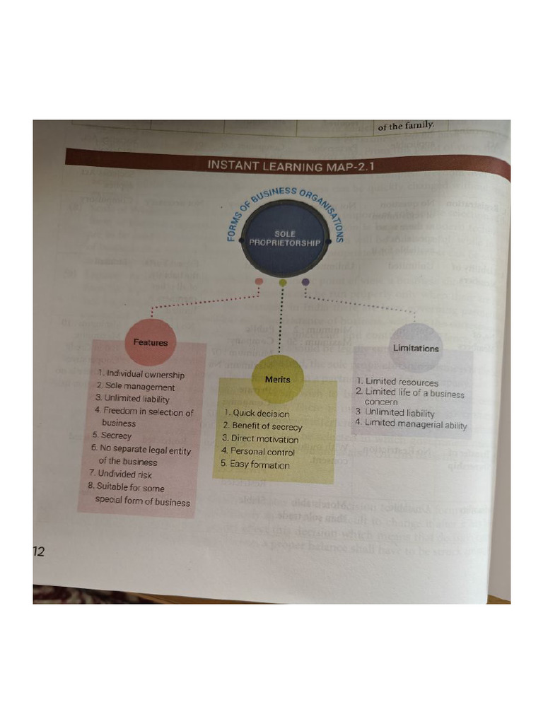 Forms of Business Organisation - Mind Map - CH 2 - BST | PDF