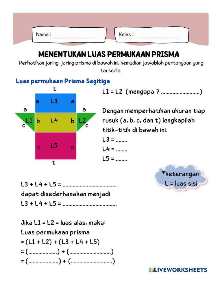 LKPD Luas Permukaan Prisma | PDF