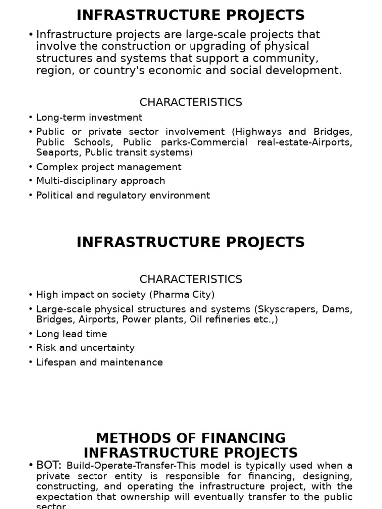 Infrastructure Projects | PDF | Infrastructure | Economies