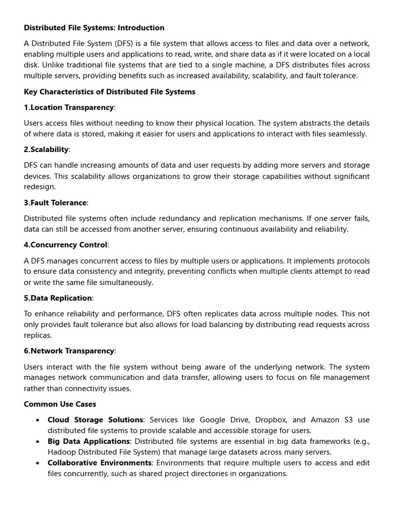 Distributed File Systems Guide | PDF | Peer To Peer | Multicast