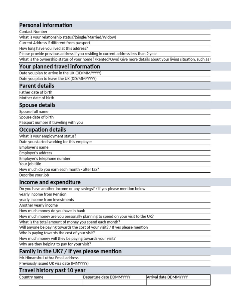 UK Visa Details | PDF